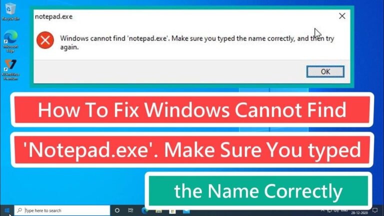 Cómo solucionar el error Windows no puede encontrar 'Notepad exe' - Mundowin