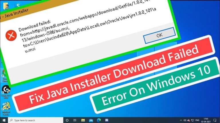 Arreglar error de descarga fallida del instalador de Java en Windows 10 ...