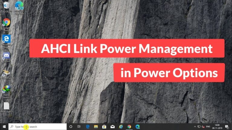 Agregar AHCI Link Power Management en Opciones de Energía - Mundowin