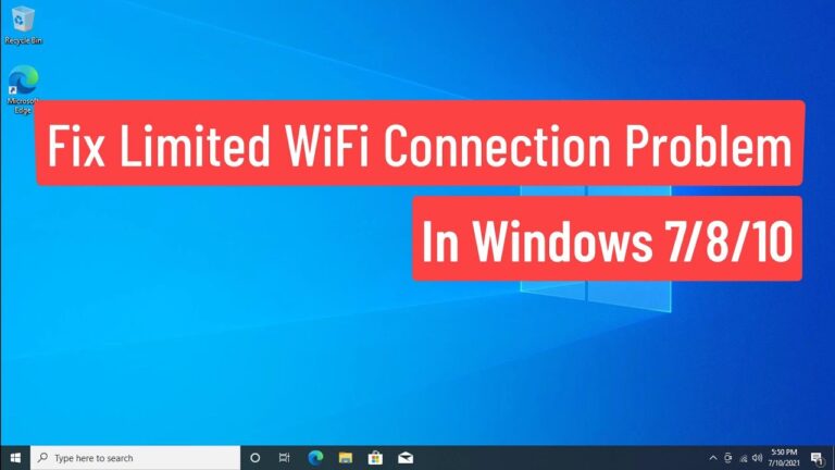 Solución problemas conexión WiFi limitada en Windows 7/8/10 - Mundowin