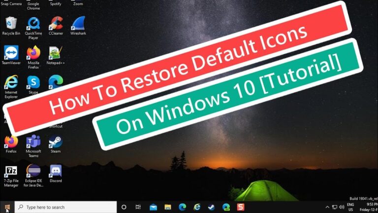 Restaurar iconos predeterminados en Windows 10 [Tutorial] - Mundowin