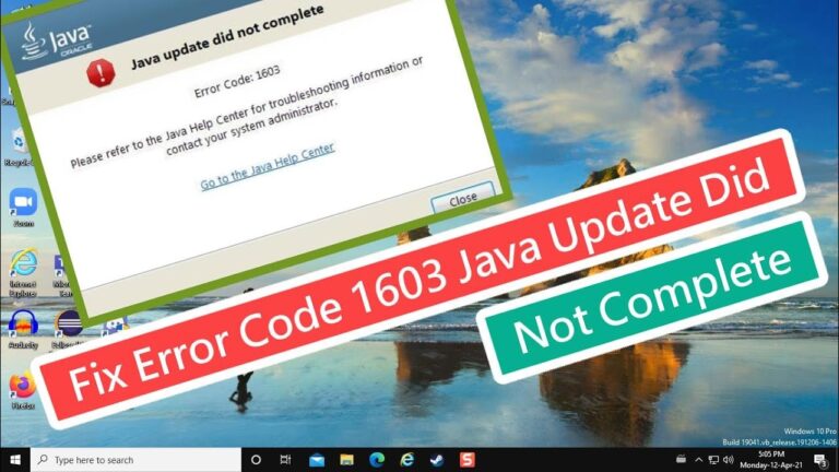 Solución error código 1603: actualización de Java no finalizada - Mundowin
