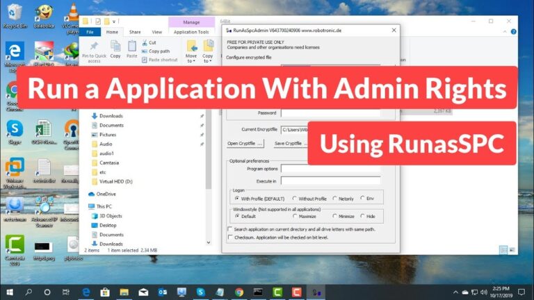 Running an application with admin rights using RunasSPC [Tutorial ...