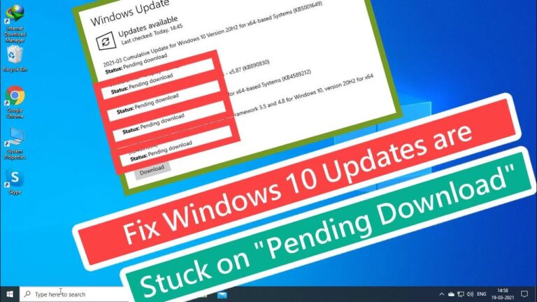 Efectuar Windows 10: Updates are Stuck on Pending Download - Mundowin