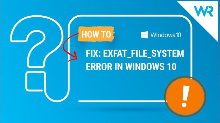 Error del sistema de archivos exFAT en Windows 10 - Mundowin