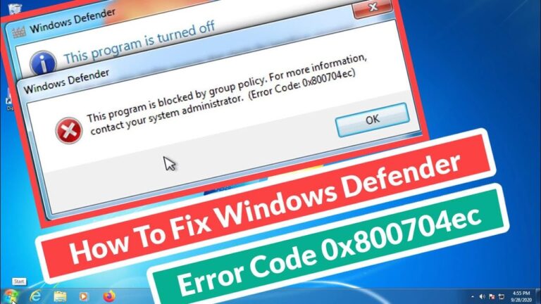Arreglar error del Windows Defender (código 0x800704ec) en pocos pasos ...