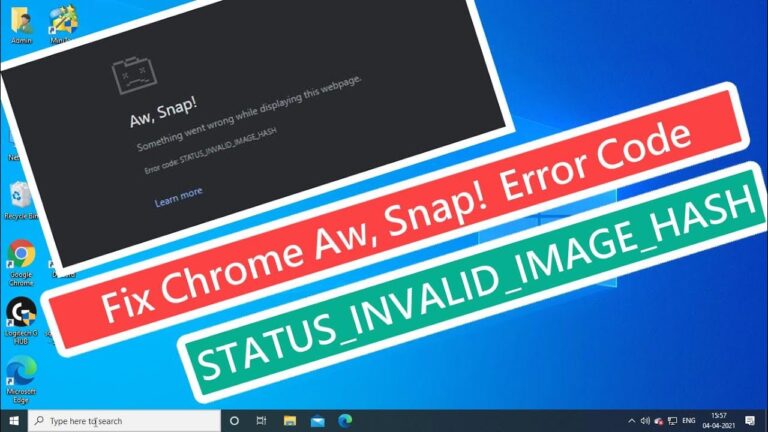 Error Aw, Snap! en Chrome por STATUS_INVALID_IMAGE_HASH en Windows ...