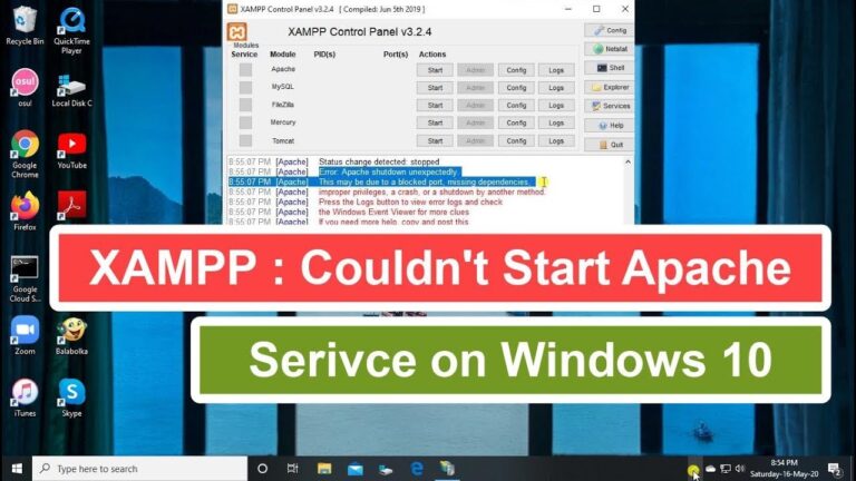 Solución para iniciar servicio Apache en Windows 10 con XAMPP - Mundowin
