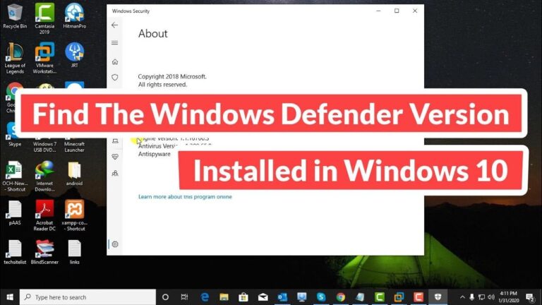 How to find the Windows Defender version in Windows 10 - Mundowin