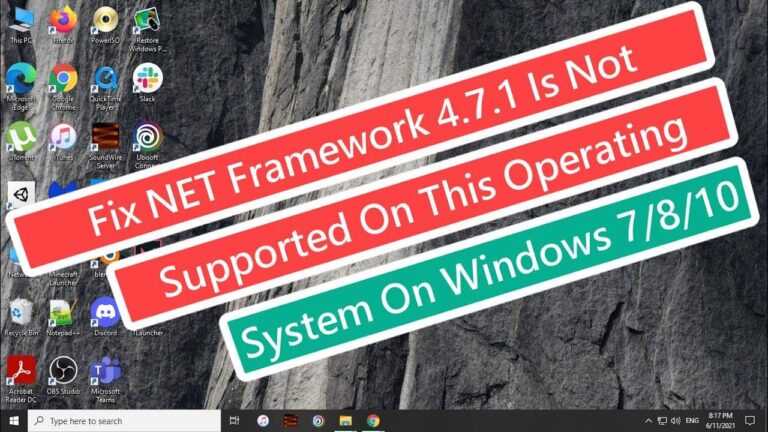 Solución Para El Error Net Framework 4 7 1 En Windows 7 8 10 Registro Editor Mundowin