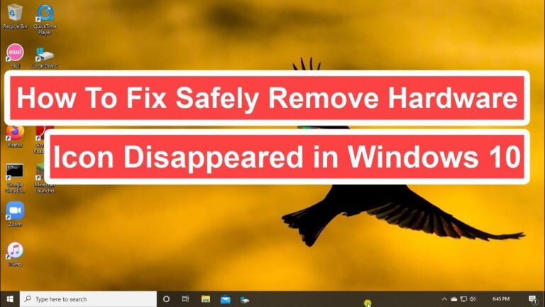 Make the 'Safely Remove Hardware' Icon Disappear in Windows 10 - Mundowin