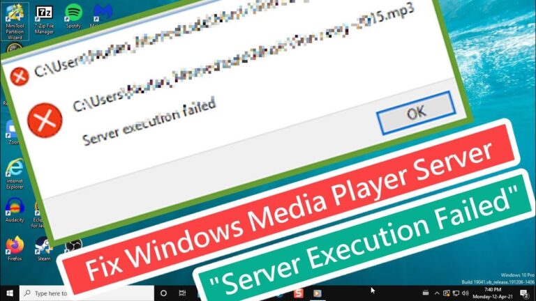 Solución al error de Windows Media Player Server Execution Failed: Tutorial de video - Mundowin
