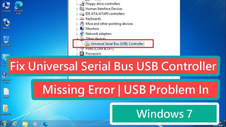 Solución para error del controlador Universal Serial Bus USB en Windows ...