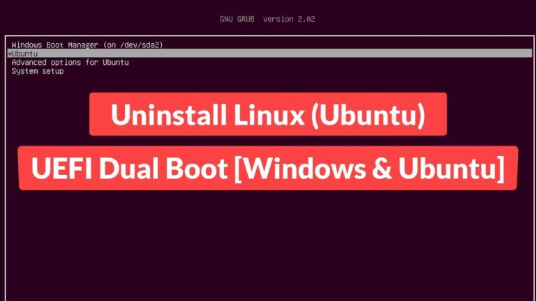 Desinstalar Linux (Ubuntu) de un arranque dual UEFI [Windows y Ubuntu] - Mundowin