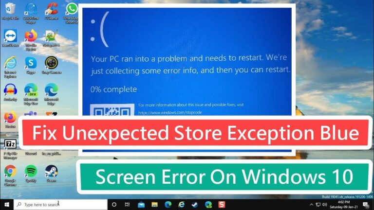 Solución error pantalla azul 'Unexpected Store Exception' en Windows 10 - Mundowin