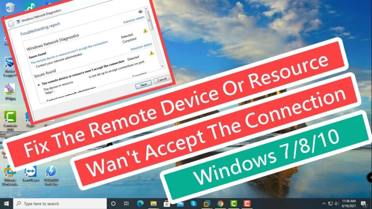 No se puede conectar al dispositivo o recurso remoto en Windows: solución - Mundowin