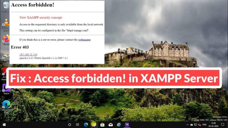 Arreglando el error de acceso prohibido en XAMPP Server - Mundowin