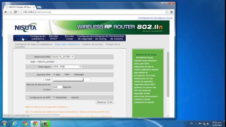 Guía para configurar Nisuta WLAN AP Router 802.11n - Mundowin