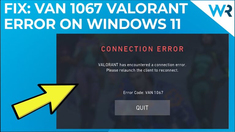 Soluciones para el error VAN 1067 al ejecutar Valorant en Windows 11 ...