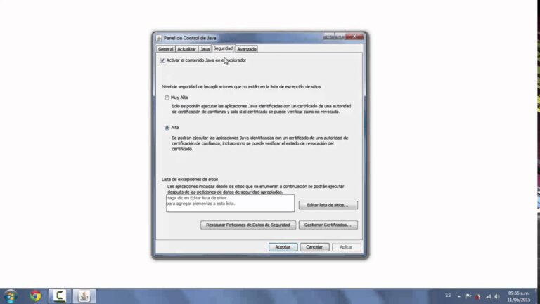 Cómo configurar nivel de seguridad en java - Mundowin