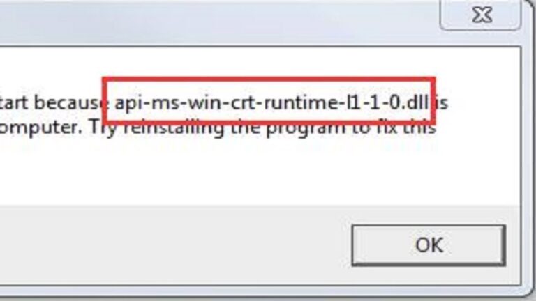 Solución para el error de falta del archivo api-ms-win-crt-runtime-l1-1-0.dll en Windows - Mundowin