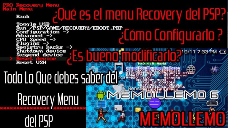 Cómo configurar el pro vsh menu de mi psp - Mundowin