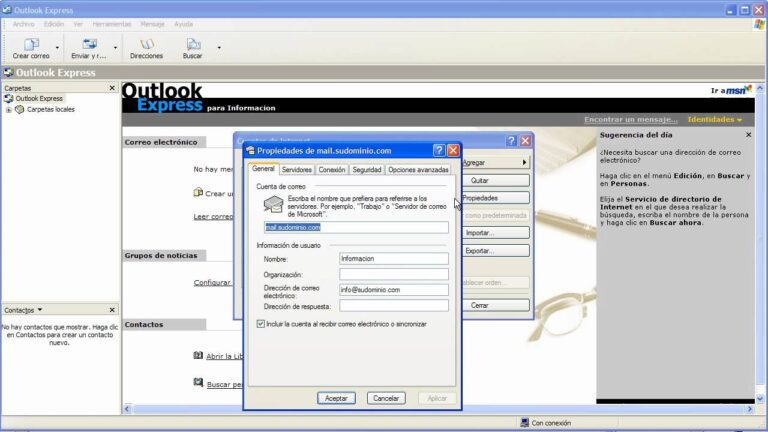Cómo configurar cuenta outlook en outlook express - Mundowin