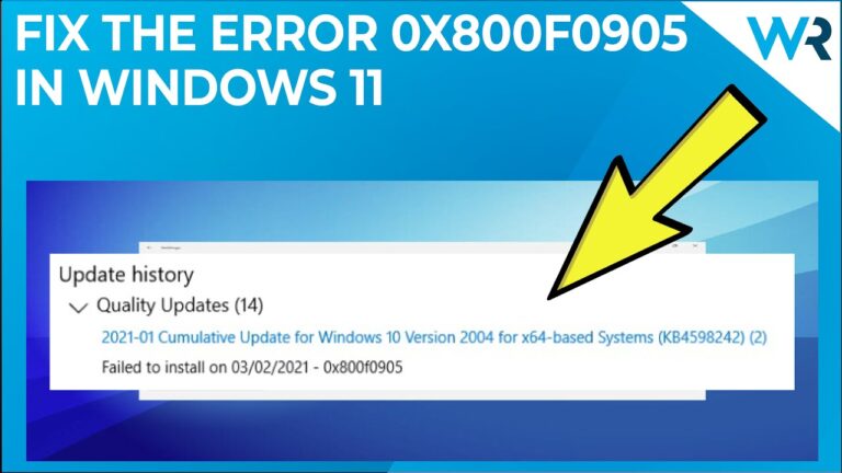 Soluciones para el error 0x800f0905 en Windows 11 - Mundowin