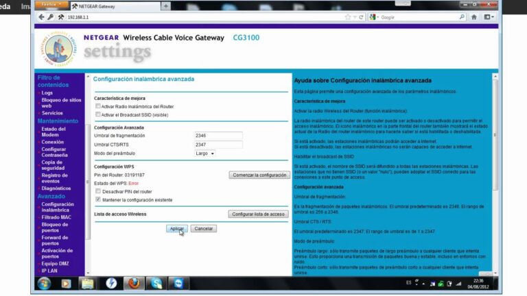 Cómo configurar el router de ono netgear cg3100d-rg - Mundowin
