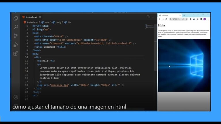 Cómo configurar el tamaño de una imagen en html - Mundowin