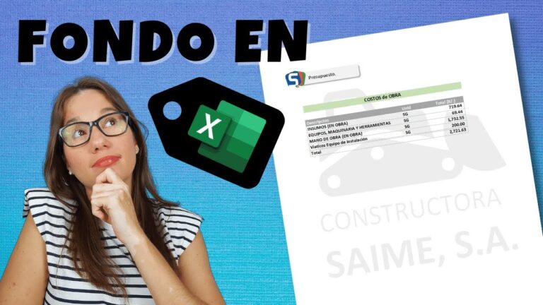Cómo configurar el fondo en excel - Mundowin