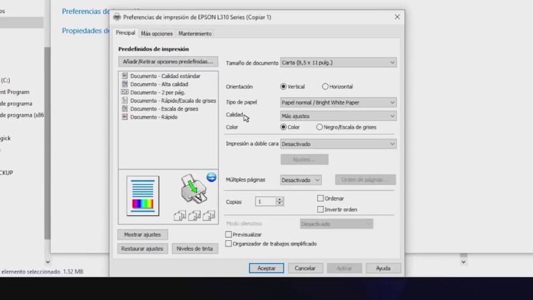 Cómo configurar el color de mi impresora epson - Mundowin