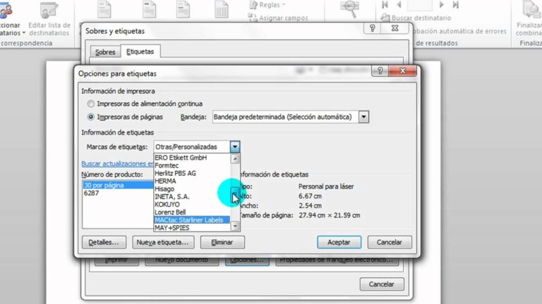 Come configurare la stampa delle etichette in Word - Mundowin