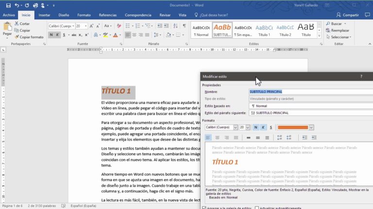 Cómo configurar los estilos en word - Mundowin