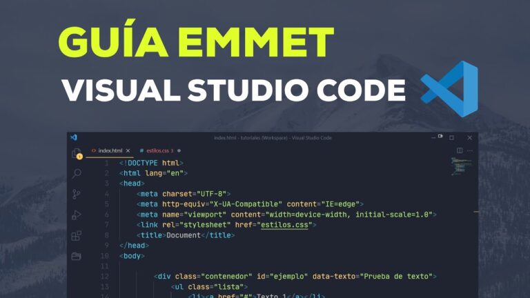 Cómo configurar emmet en visual studio code - Mundowin