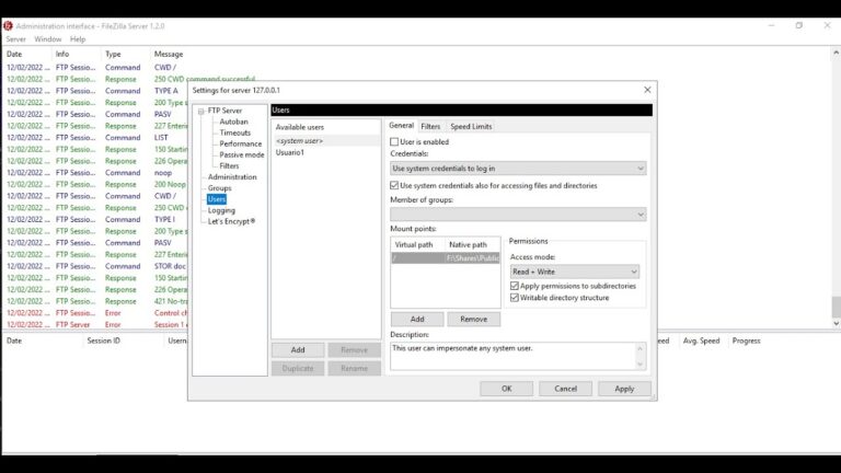 Cómo configurar filezilla server en windows 10 - Mundowin