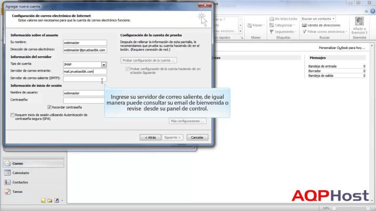 Cómo configurar cuenta imap en outlook 2010 - Mundowin