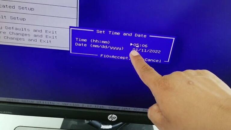 How to set date and time from the BIOS - Mundowin