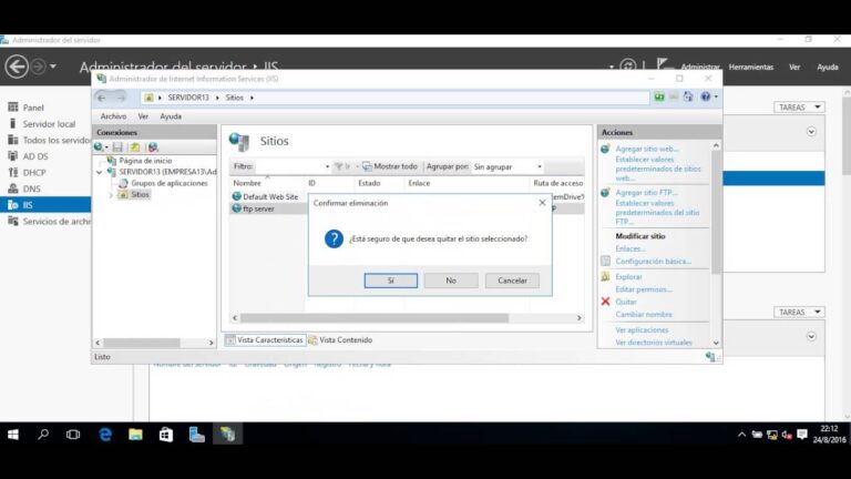 Cómo configurar ftp en windows server 2016 - Mundowin