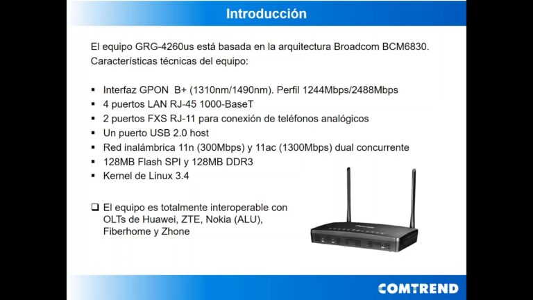 Cómo configurar router v2 11n ftth comtrend - Mundowin